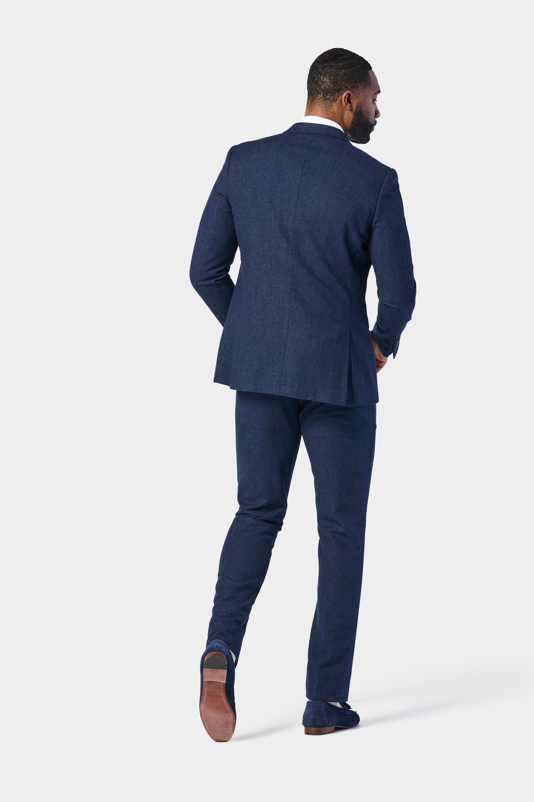 Navy Blue Tweed 3 Piece Suit | Mensuits.com | Suits Starting At $249 ...