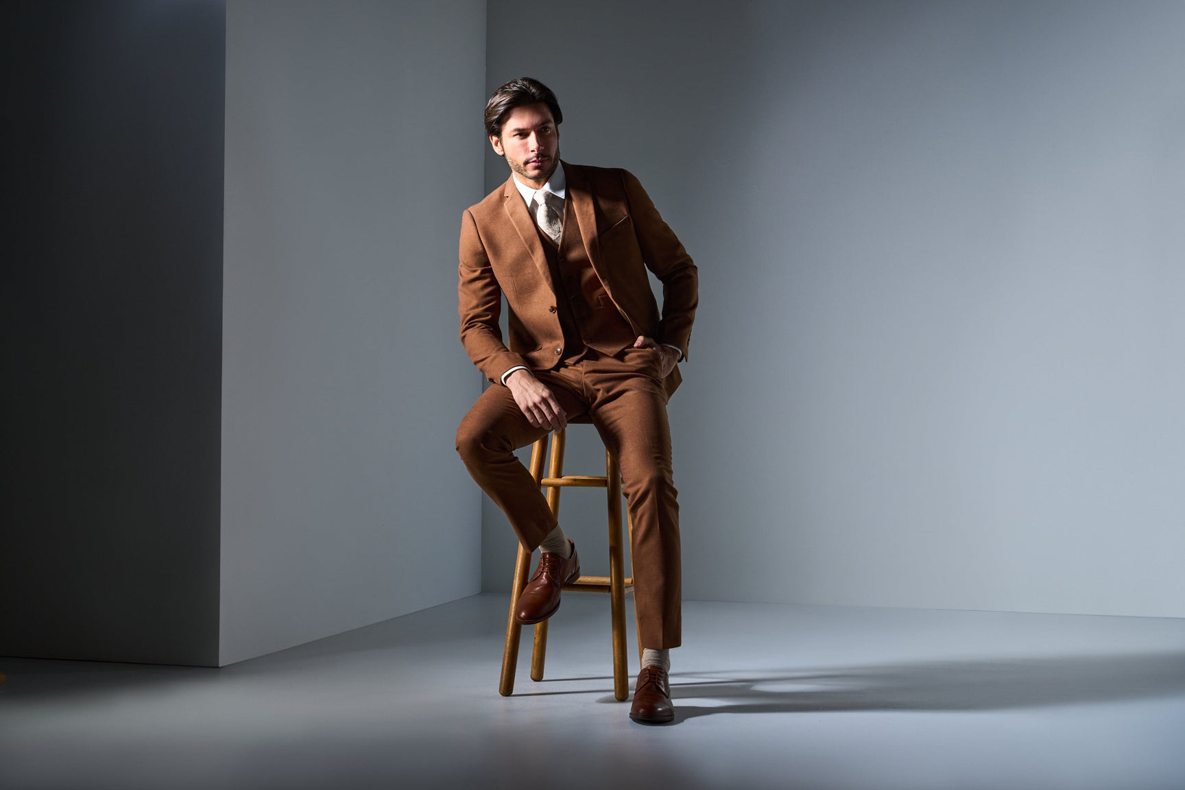Rust Brown Flannel 3 Piece Suit | Mensuits | Flannel Starting At $249 ...